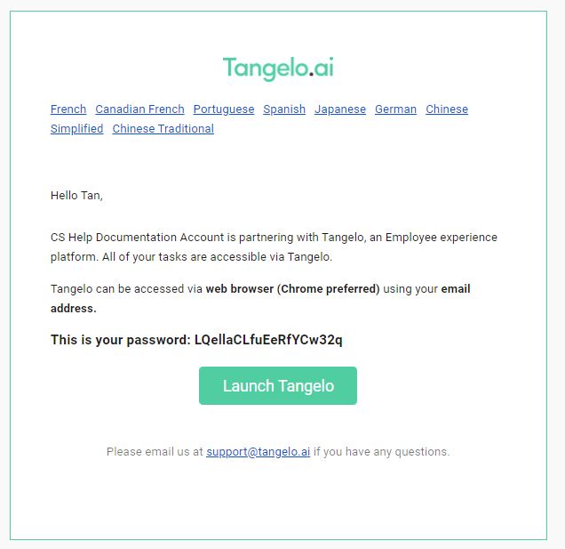 Tangelo System Notifications – Tangelo