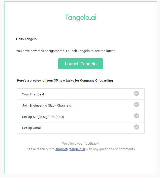 Tangelo System Notifications – Tangelo